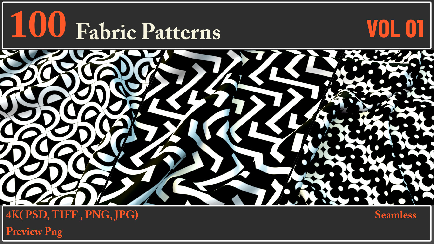 ArtStation - 100 Fabric Pattern VOL 01 | Game Assets