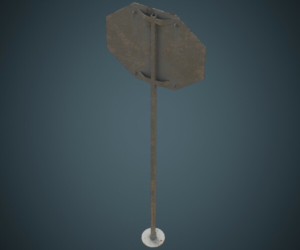 ArtStation - Stop Sign 1B | Game Assets