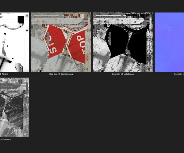 ArtStation - Stop Sign 1B | Game Assets