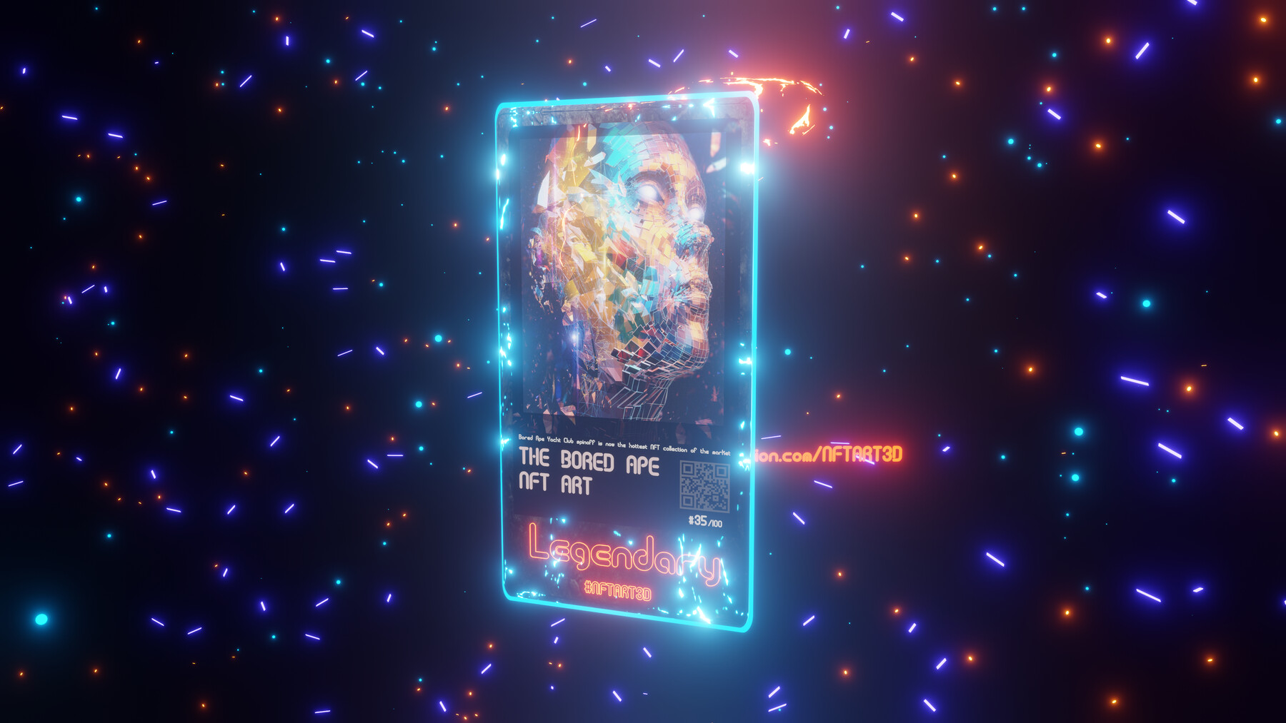 ArtStation - 3D Animated Card Blender Template .blend File NFT Style ...