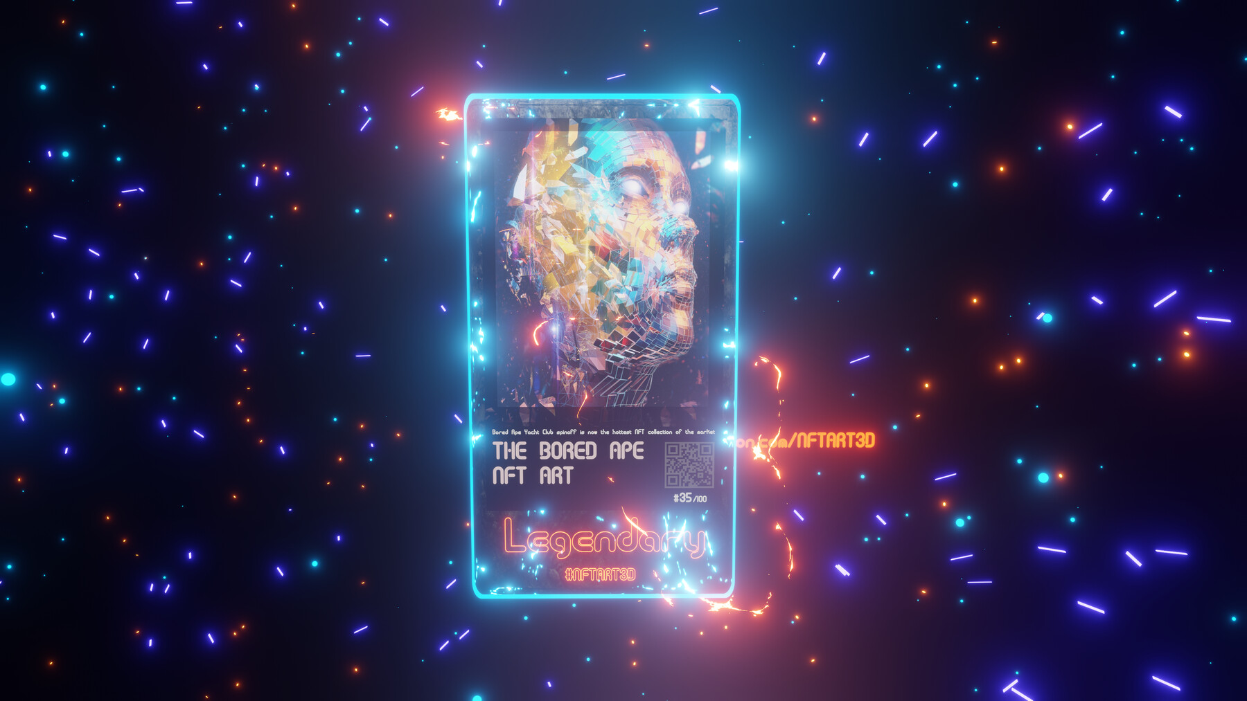 ArtStation - 3D Animated Card Blender Template .blend File NFT Style ...