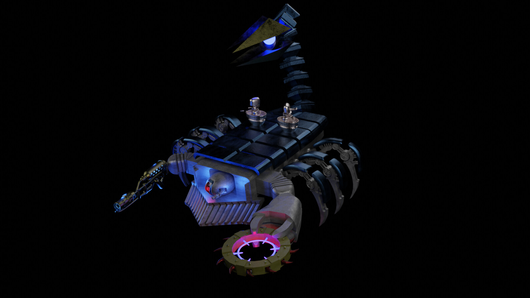 ArtStation - Giant Scorpion Robot with Flamethrower and Saw | Resources