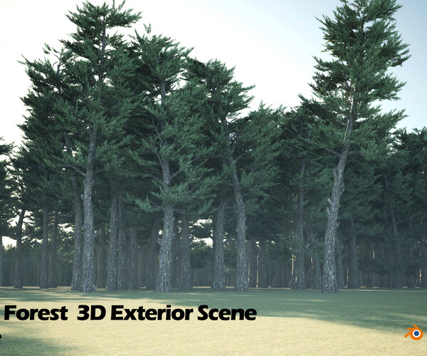 ArtStation - Conifer Forest 3d scene | Resources