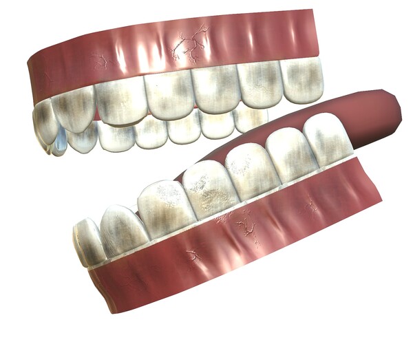 ArtStation - Teeth - Mouth Interior Low-poly | Resources