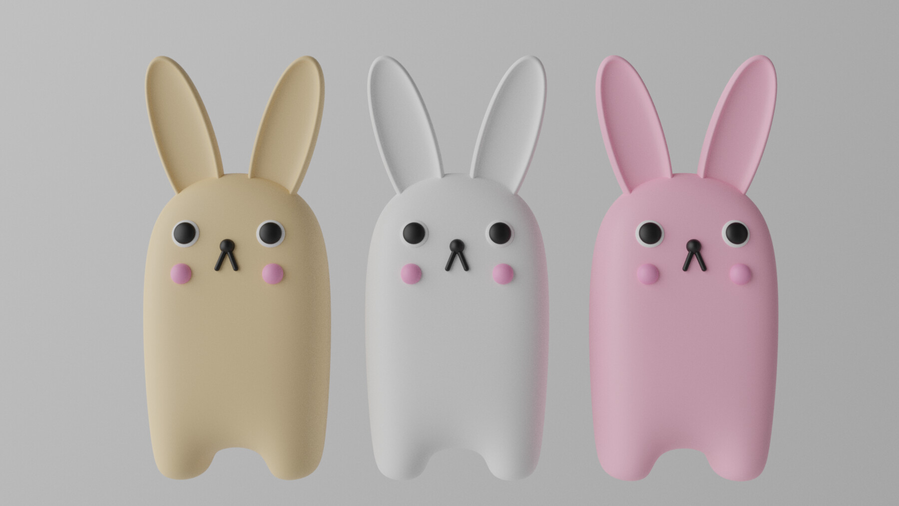 ArtStation - Cartoon Cute Bunny Rabbit 3D model | Resources