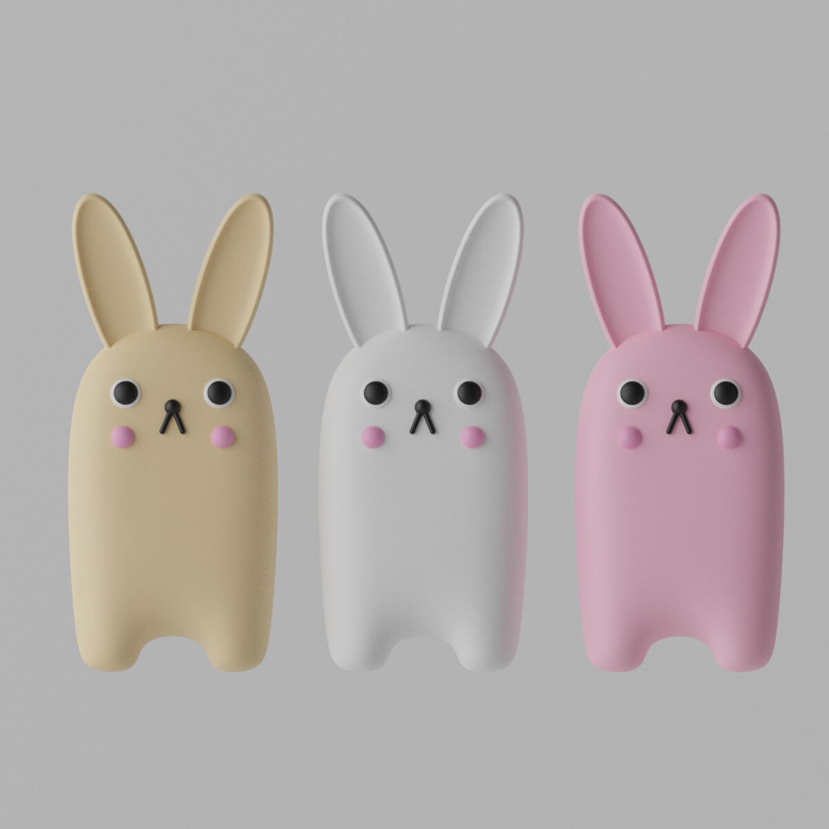 ArtStation - Cartoon Cute Bunny Rabbit 3D model | Resources