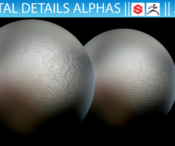 ArtStation - 12 Metal Details Alphas (Zbrush, Substance, 2K, PSD) | Brushes