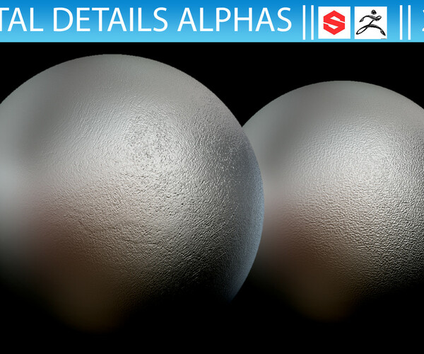ArtStation - 12 Metal Details Alphas (Zbrush, Substance, 2K, PSD) | Brushes