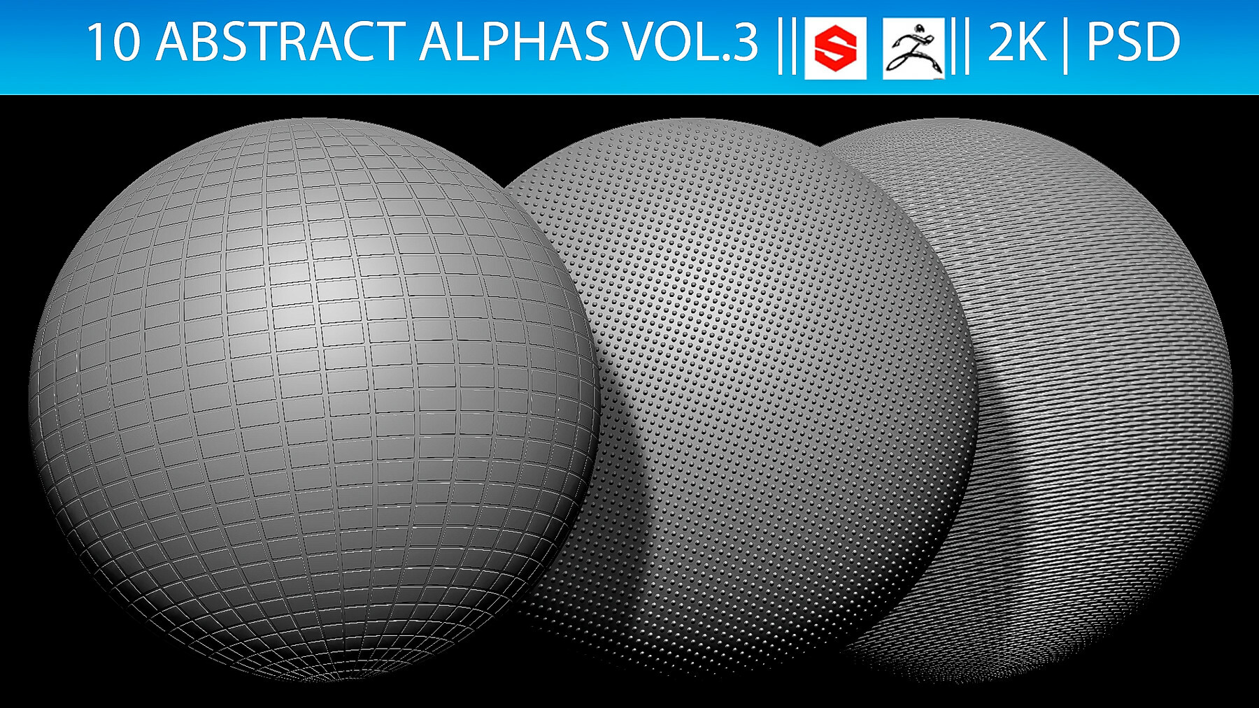 ArtStation - 10 Abstract Alphas Vol.3 (ZBrush, Substance, 2K, PSD ...