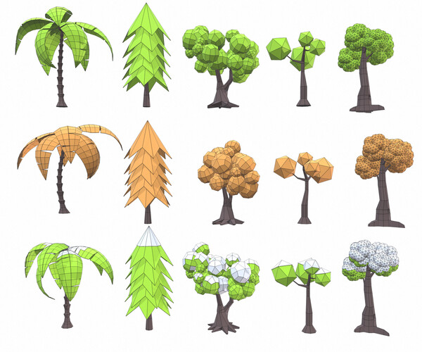 ArtStation - Trees Pack 04 | Game Assets