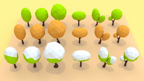 ArtStation - Trees pack 01 | Game Assets