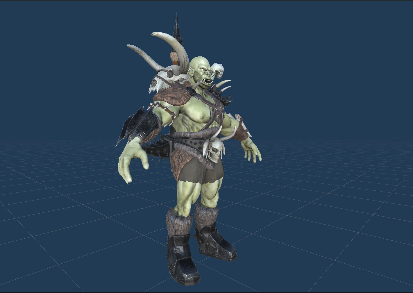 ArtStation - Character Orc Hammer Low-poly 3D model | Game Assets
