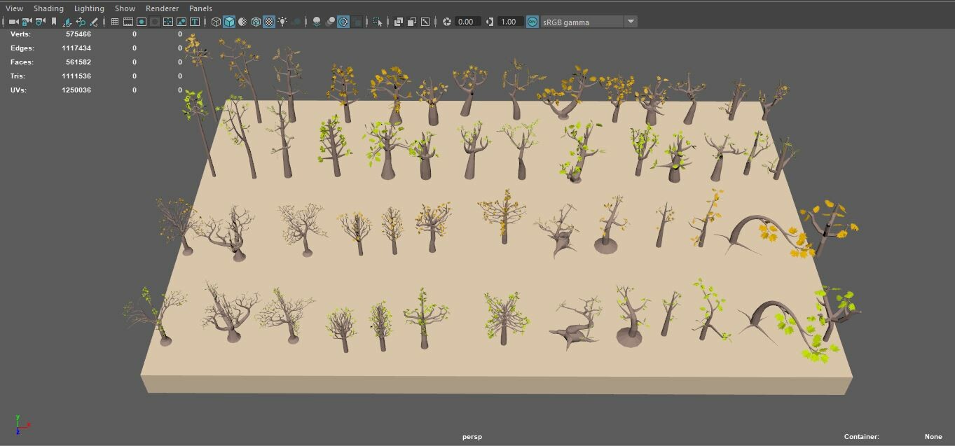 ArtStation - Trees Pack-Low poly | Game Assets