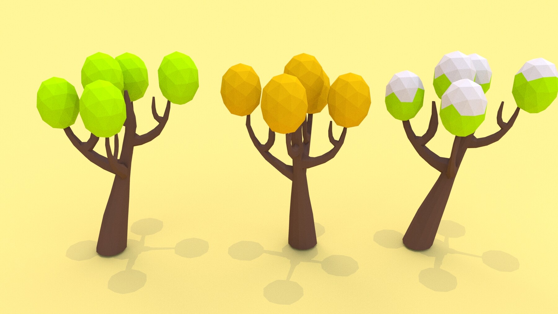 ArtStation - Trees Pack-Low Poly | Game Assets