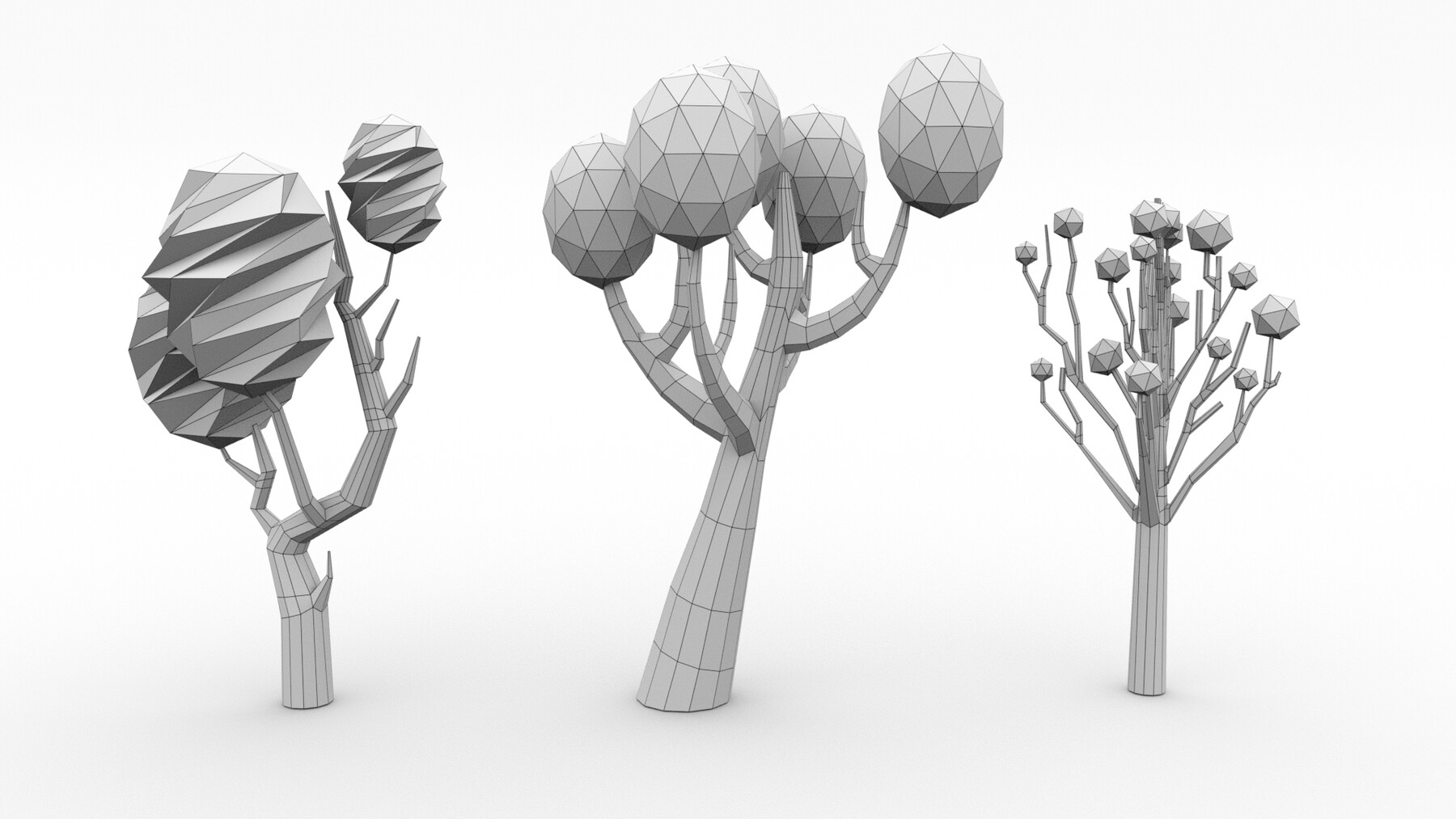 ArtStation - Trees Pack-Low Poly | Game Assets