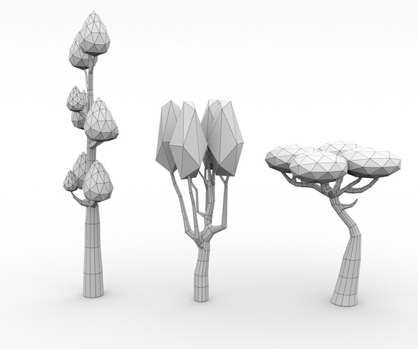 ArtStation - Trees Pack-Low Poly | Game Assets