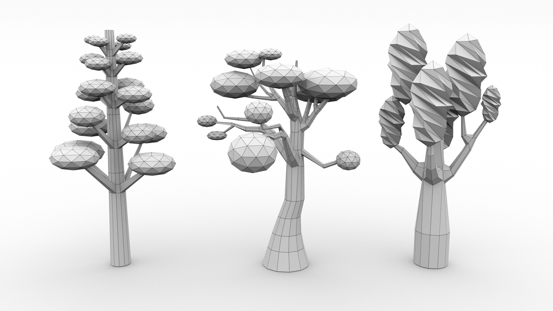 ArtStation - Trees Pack-Low Poly | Game Assets