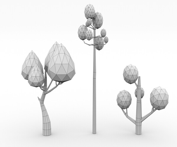 ArtStation - Trees Pack-Low Poly | Game Assets