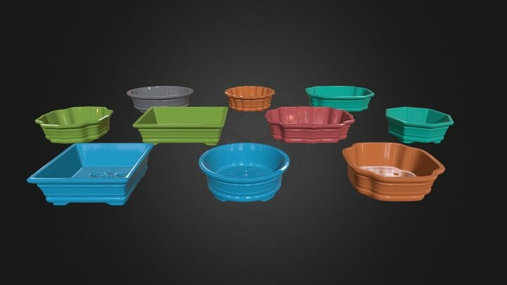 ArtStation - Pack 10 pot plant with style Bonsai 3D printable models ...