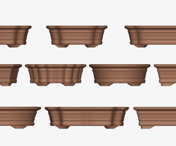 ArtStation - Pack 10 pot plant with style Bonsai 3D printable models ...