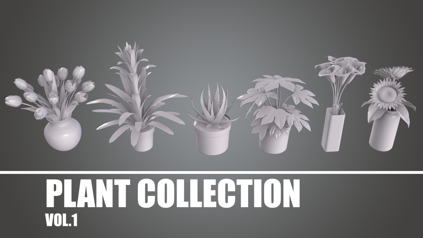 ArtStation - Plant Collection VOL.1 - Base Mesh | Resources