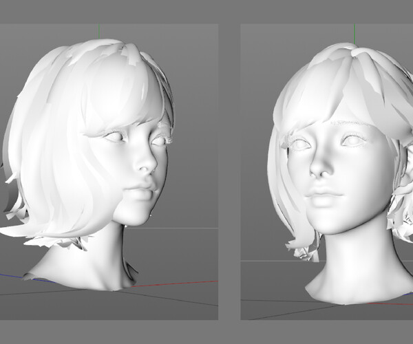 ArtStation - Girl Hair C4D MAYA Model | Resources
