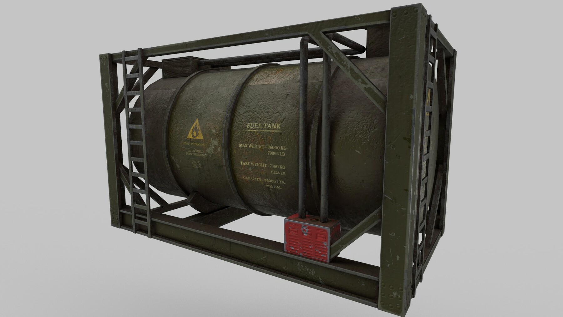 ArtStation - Military Fuel Tank - Low Poly - Game Ready | Game Assets
