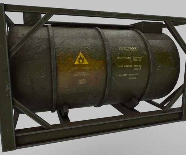 ArtStation - Military Fuel Tank - Low Poly - Game Ready | Game Assets