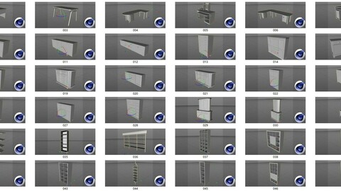 ArtStation - 124 C4D furniture models C4D files | Resources