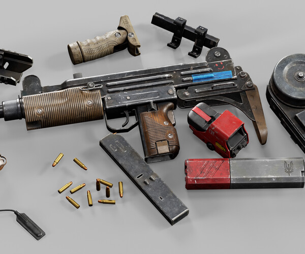ArtStation - Custom UZI-Full Project | Game Assets