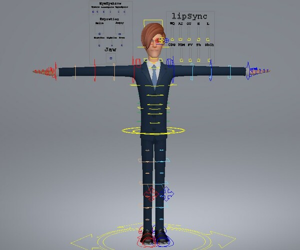 ArtStation - Mickey Cartoon Boy Rig | Game Assets