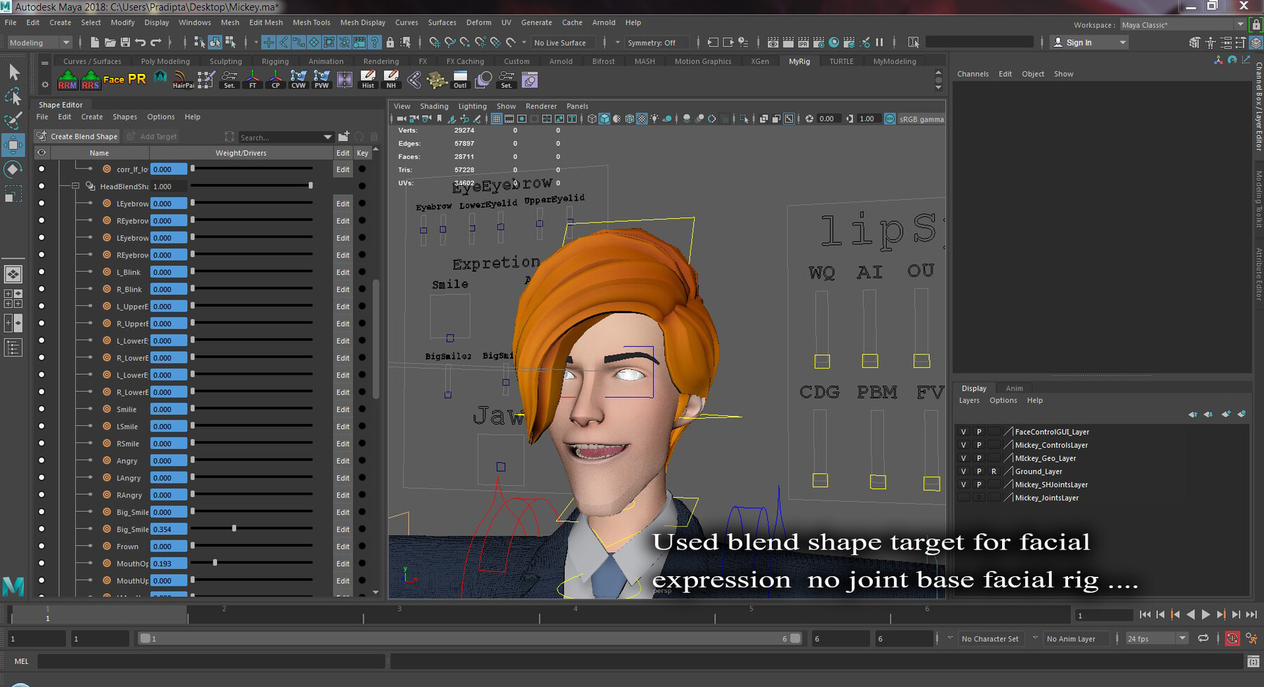 ArtStation - Mickey Cartoon Boy Rig | Game Assets