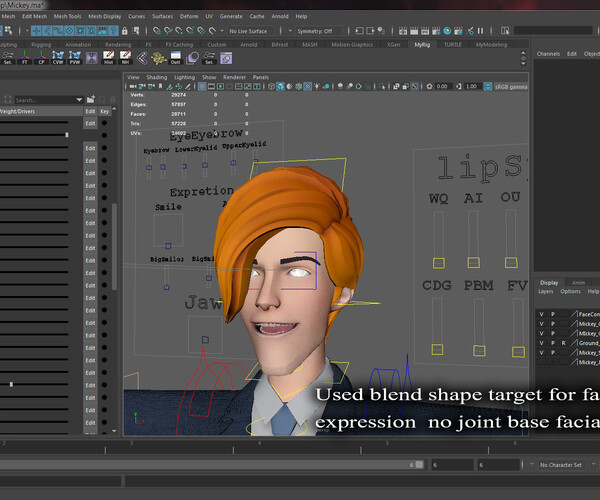 ArtStation - Mickey Cartoon Boy Rig | Game Assets
