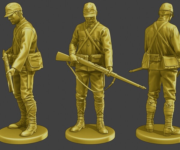 ArtStation - Japanese soldier ww2 Stand J2 | Resources