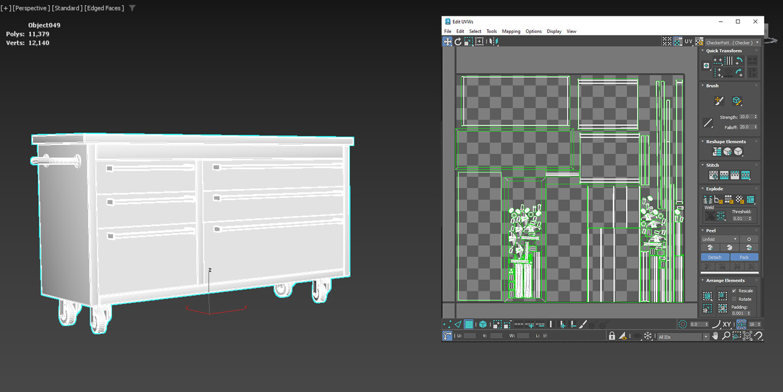 ArtStation - Realistic Rolling Tool Table | Game Assets