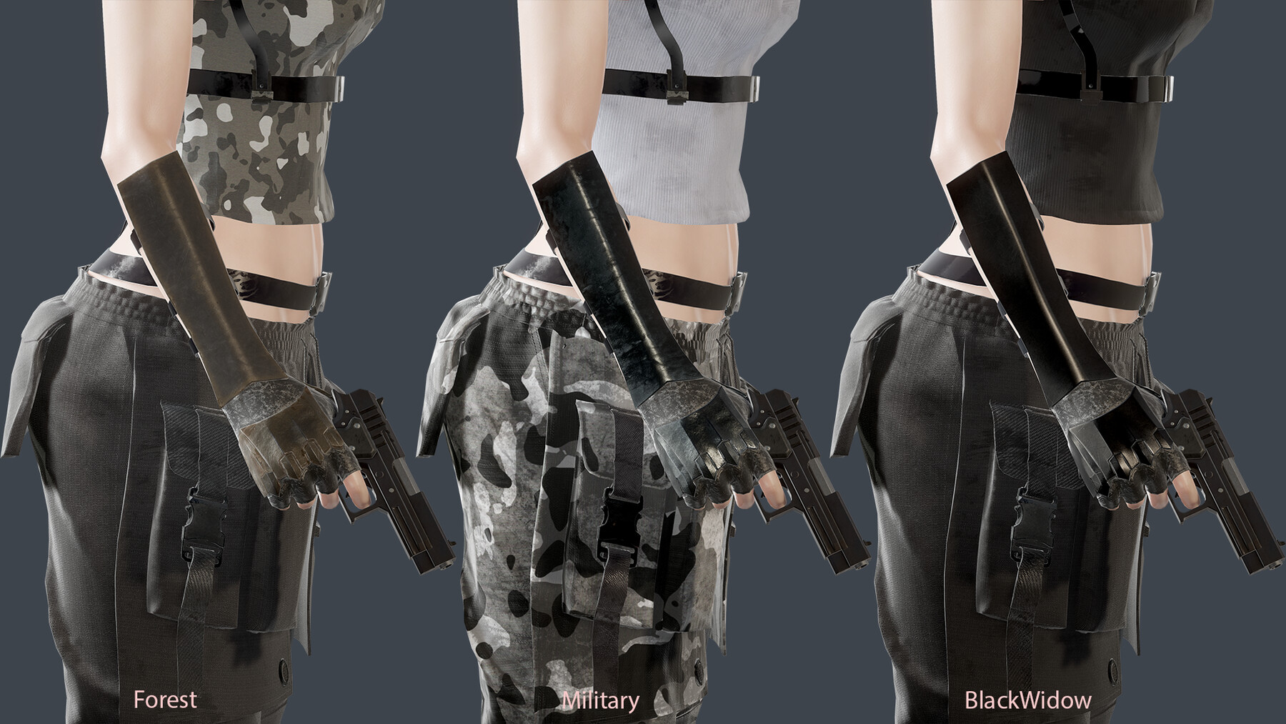 ArtStation - Military Girl V2 | Game Assets