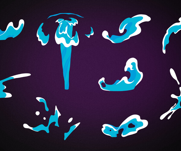 ArtStation - Water splashes sprite effects | Game Assets