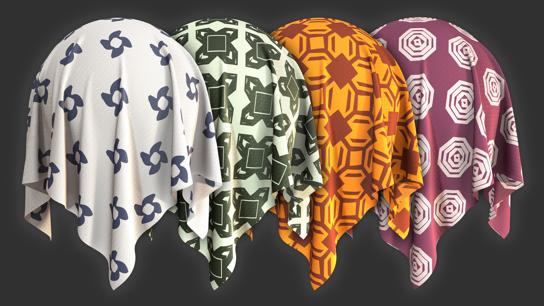 ArtStation - Patterned Fabric Materials + 40 Textures (4K) Vol 2 | Game ...