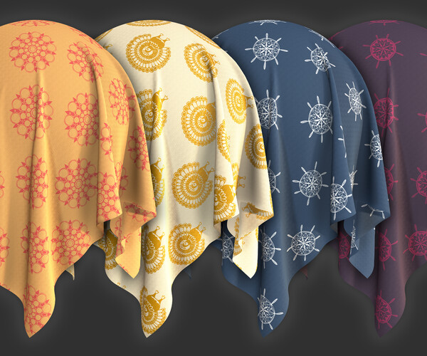 ArtStation - Patterned Fabric Materials + 40 Textures (4K) Vol 2 | Game ...