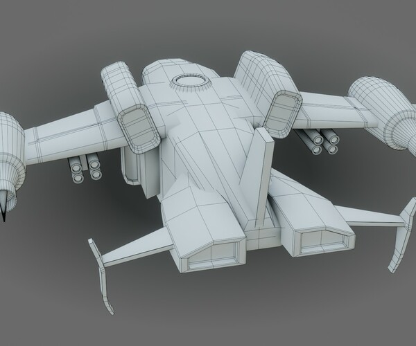 ArtStation - Sci-Fi Drop Ship - Low Poly - Game Ready - PBR | Game Assets
