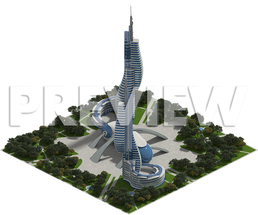 ArtStation - Architecture (Tile#0013, 2x2) – Dimetric Projection ...