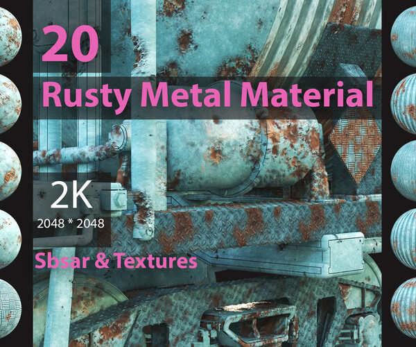 ArtStation - 20 RUSTY METAL PBR & SBSAR | Resources