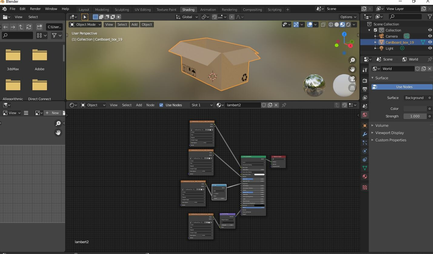 ArtStation - Cardboard box-Low poly PBR | Game Assets