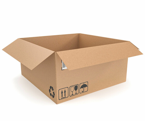 ArtStation - Cardboard box-Low poly PBR | Resources