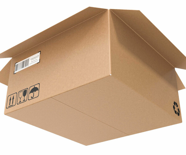 ArtStation - Cardboard box-Low poly PBR | Resources