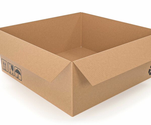 ArtStation - Cardboard box-Low poly PBR | Resources