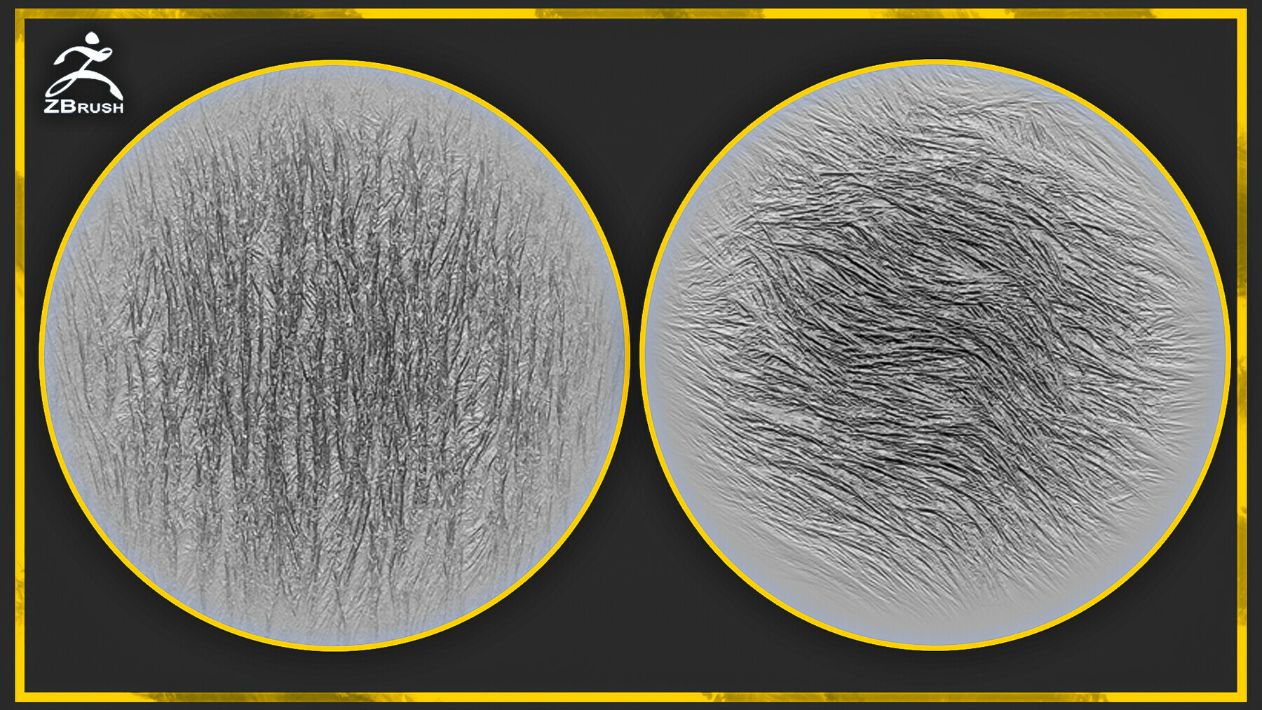 ArtStation - 20 Fur and Hair Alphas for ZBrush | Brushes