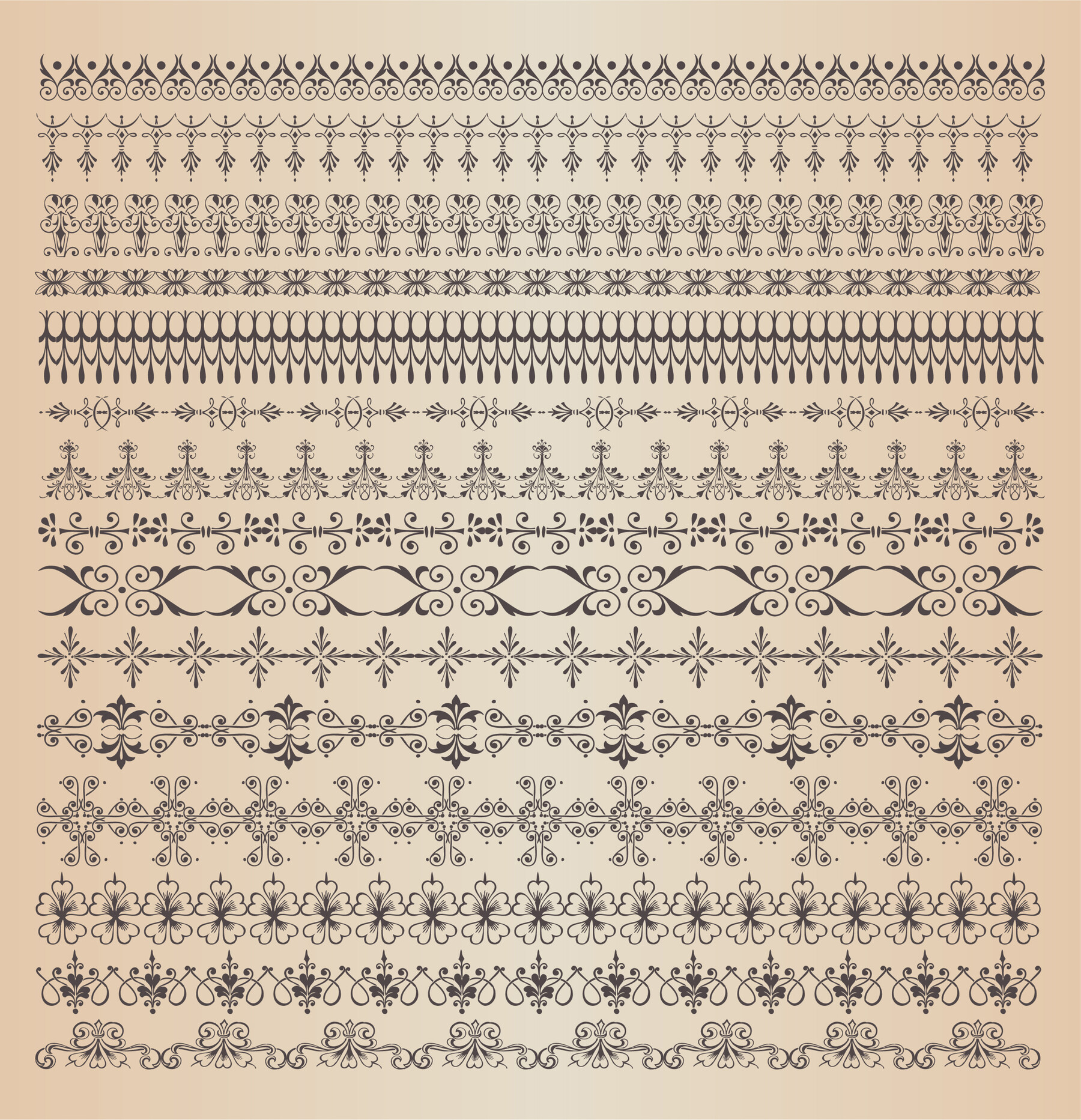 ArtStation - Ornamental Vector Borders or Dividers Vector Set | Artworks