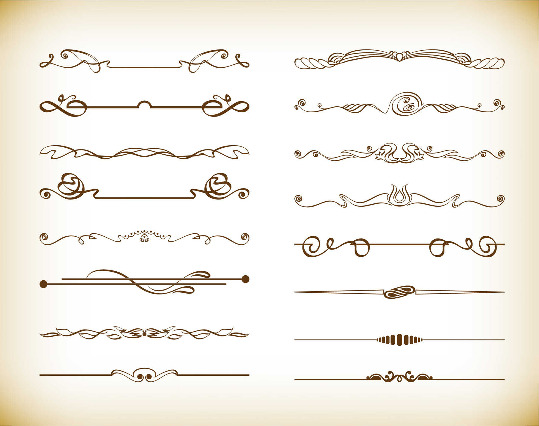 ArtStation - Vector Set of Divider Design Eelements Illustration Set ...