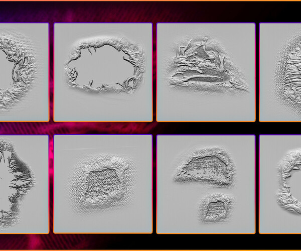 ArtStation - Torn Fabric Alphas (PSD, 2K) | Brushes